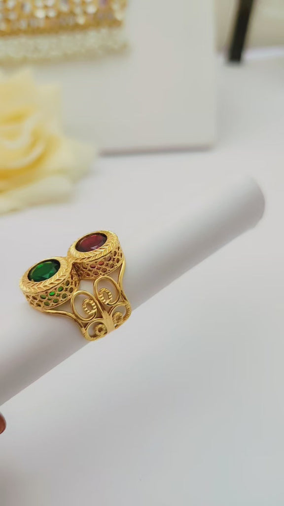 Persian Glow Irani Rings - Radiant Elegance by Asianest